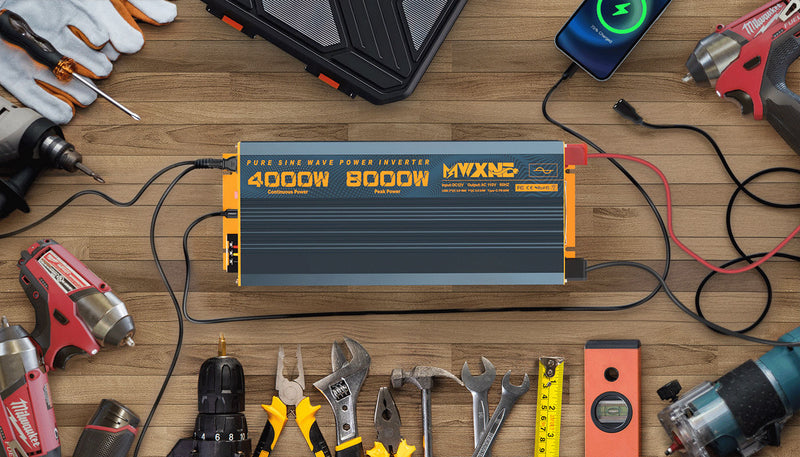 MWXNE 4000W Pure Sine Wave Power Inverter 48V to 110V 120V for Home RV ...